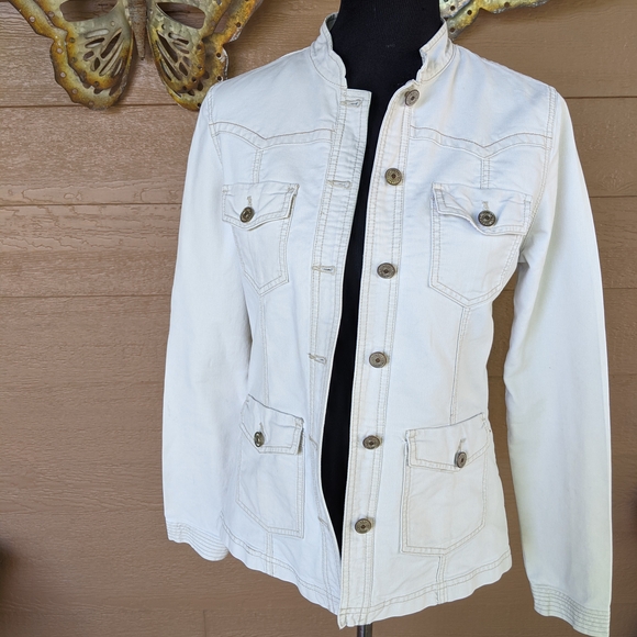 UNIONBAY | Jackets & Coats | Unionbay Cream Utility Jacket With ...